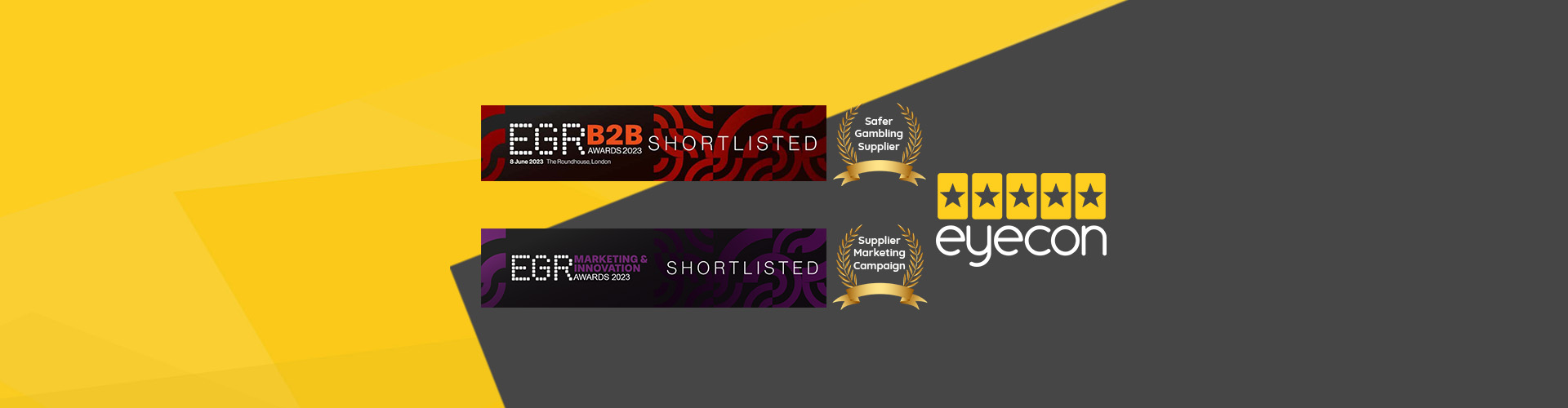 Eyecon Shortlisted for Two EGR Awards | Eyecon Limited